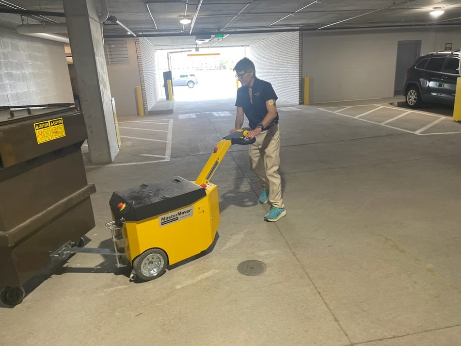 Dumpster Caddy: Denton Floyd's Garbage Day Savior from Manual Handling